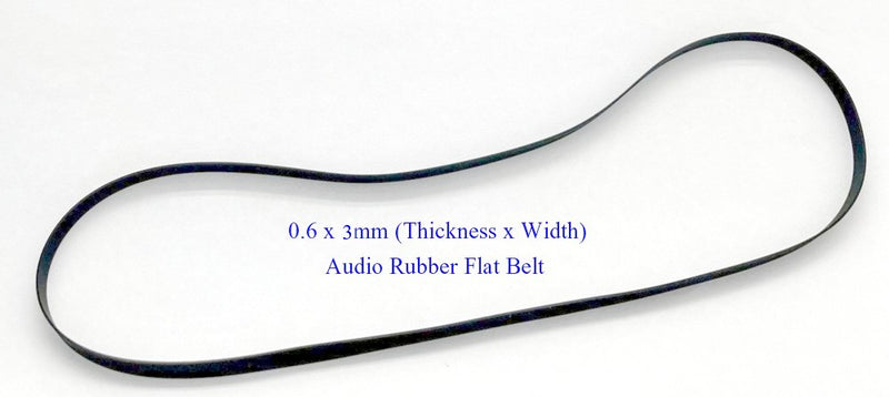 Audio Turntable Belt / Rubber Flat Belt / Belt 0.6x3mm ( I x W) for Ca ...
