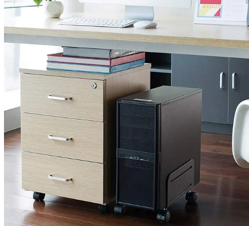 CPU Holder Stand, Mobile Computer Tower Stand with 2 locking wheels an ...