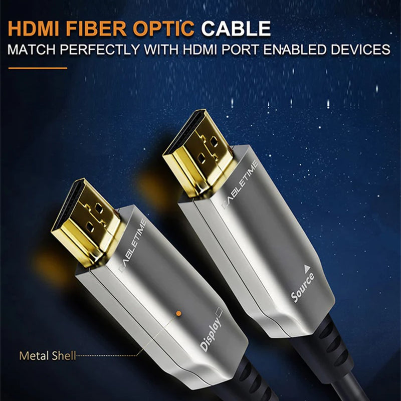 100M Premium HDMI Cable Ver2 4K 60Hz 100Meter AOC Active Fiber Optical ...