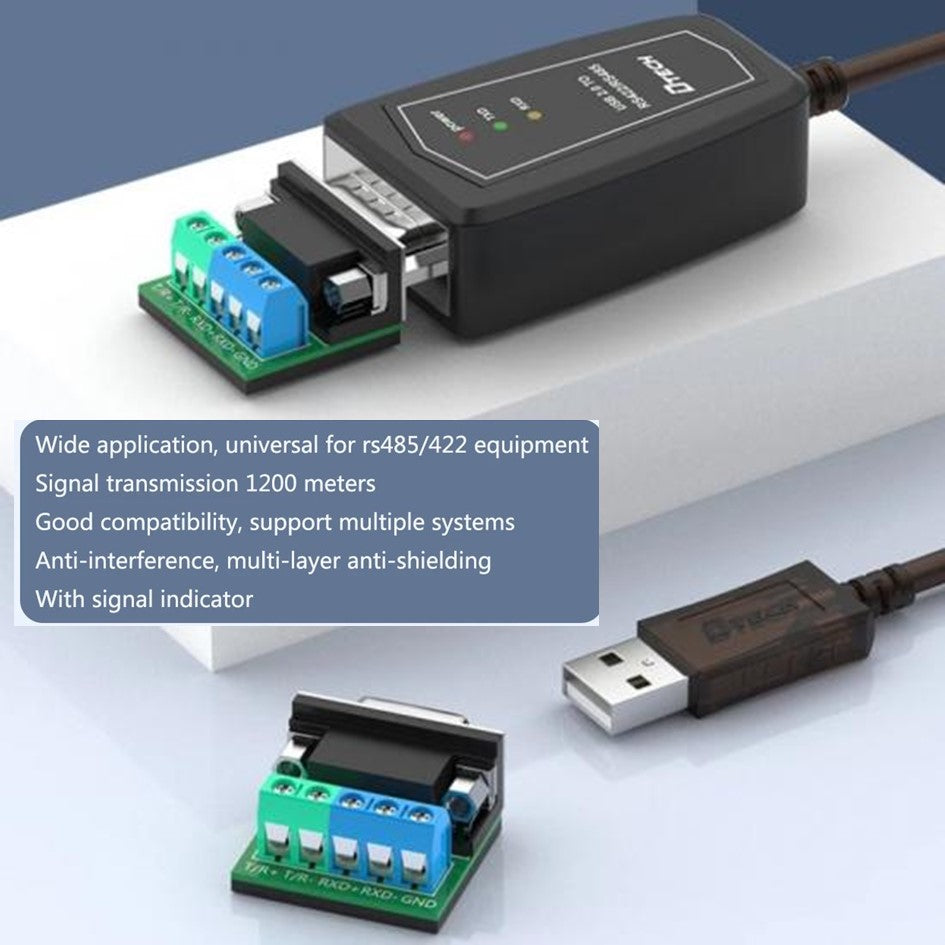 Dtech 0.5M /1.5M/ 3M Serial Cable USB2.0 Male to RS485 / RS422 Serial ...