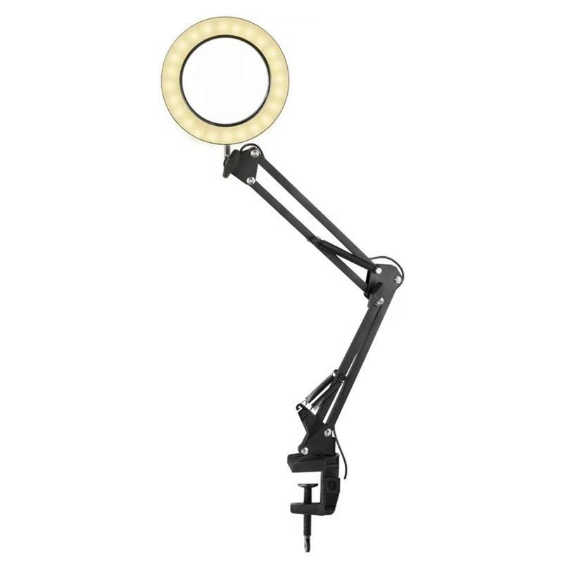 LED Desktop Magnifier 5X Magnification with Light , Adjustable Swing A ...