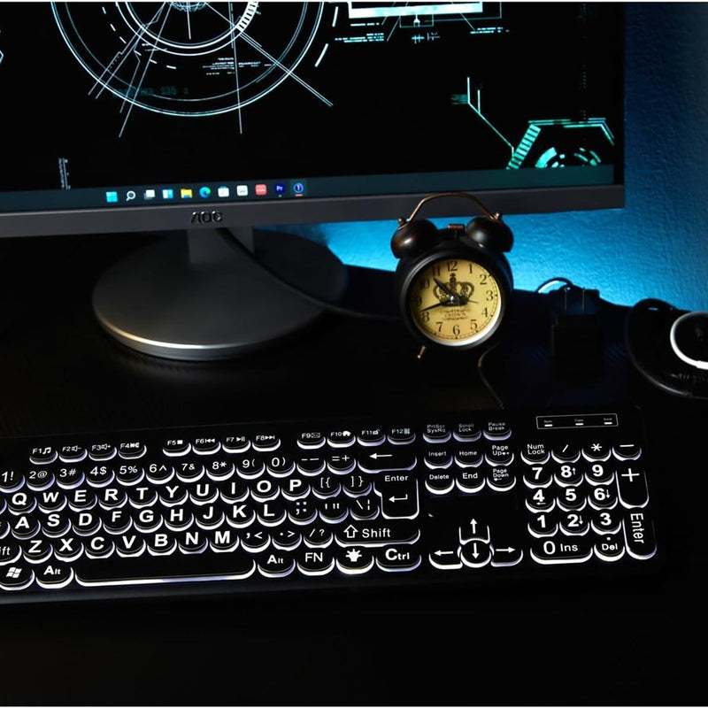 Large Letter Print Keyboard / Big Letter Keyboard Print MC-K315 USb Wi ...