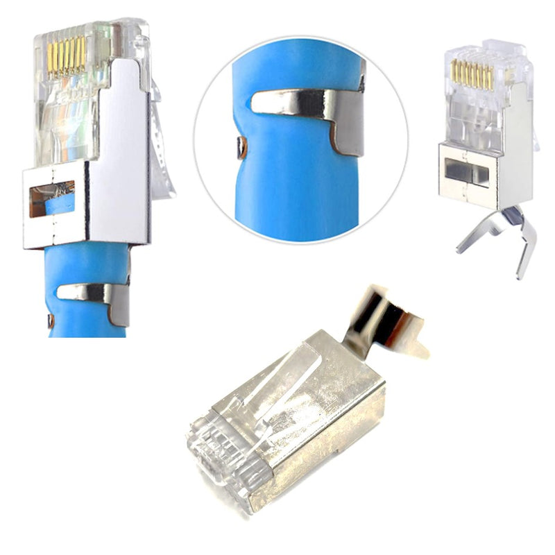 CAT7 Network RJ45 Connector 8P8C 10pcs , Non-Pass Through RJ45 Etherne ...