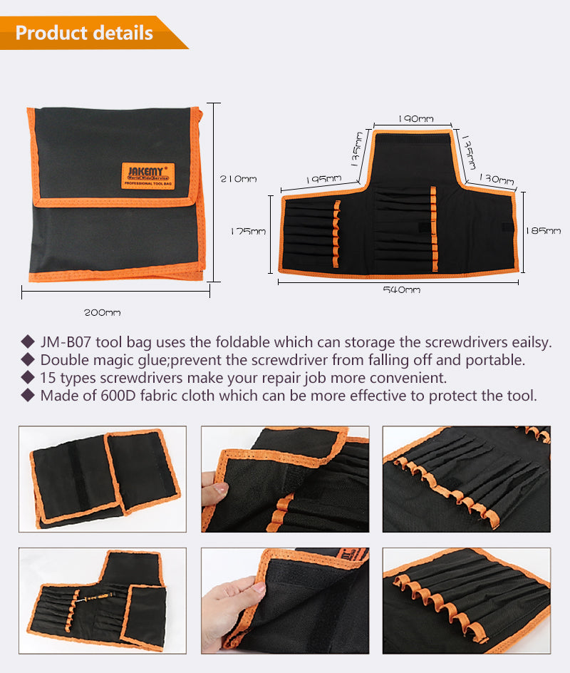 Precision Screw Driver Bag Set 15in1 JM-P05 / JMP05 Jakemy – Alltronic ...